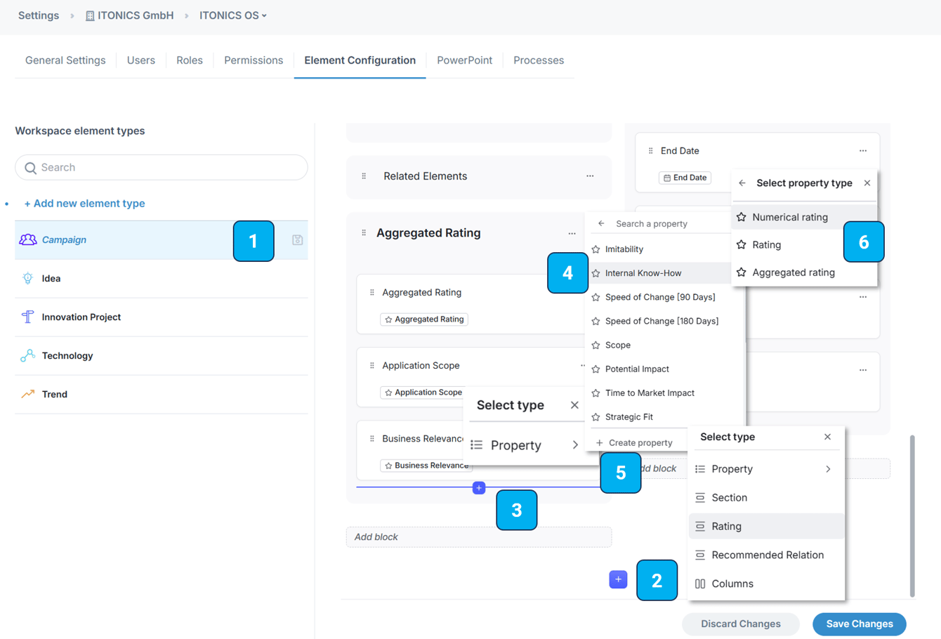 How can I configure rating criteria?